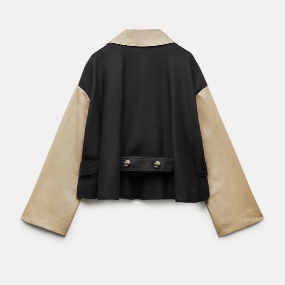 Zara | Jackets & Coats | Zara Contrasting Wool Blend Trench Coat Zw ...